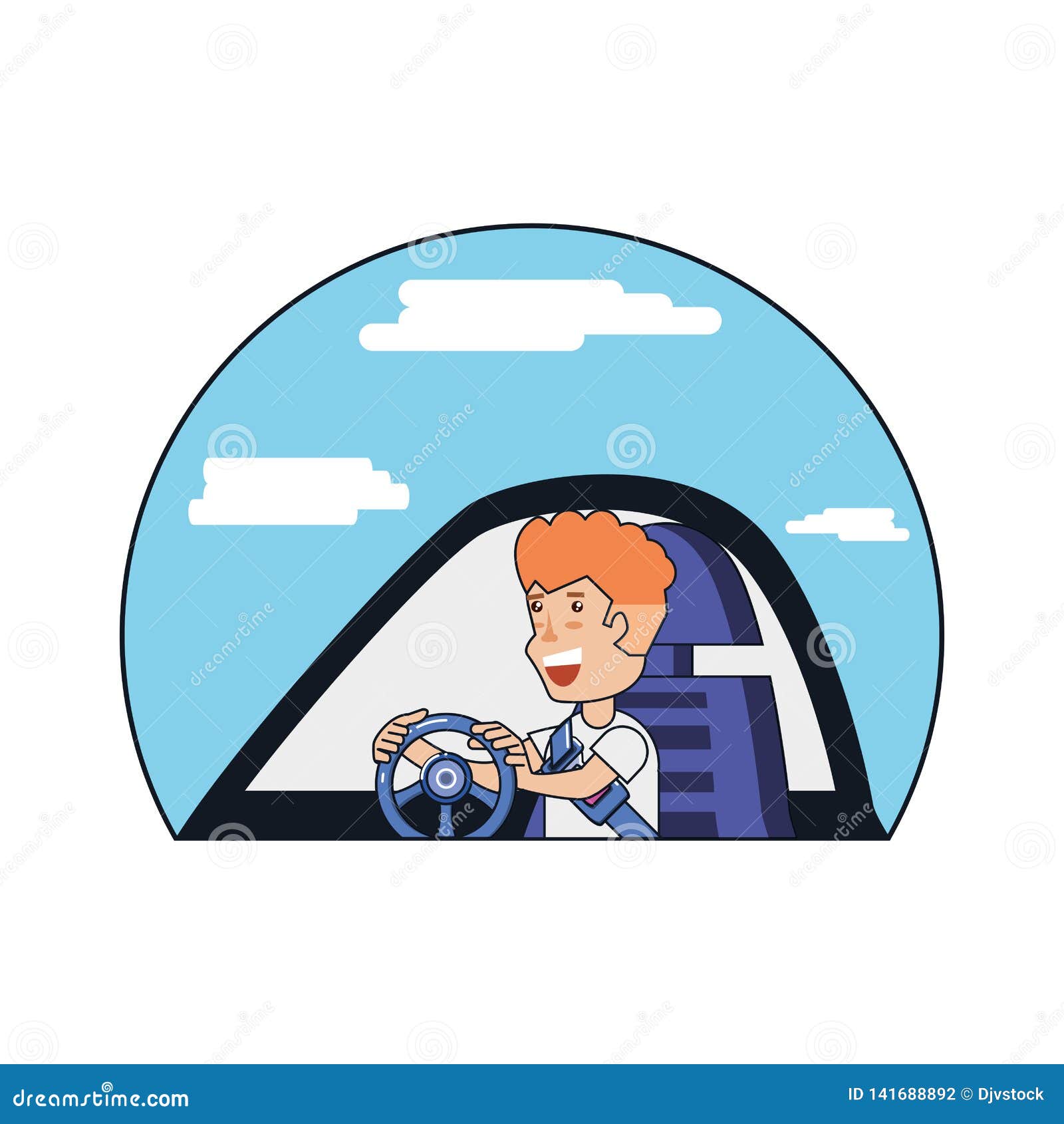 Man Driver Avatar Character Stock Vector - Illustration of transport ...