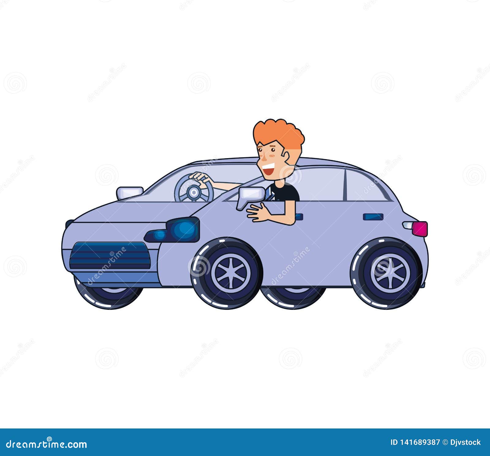 Man Driver Car Avatar Character Stock Vector - Illustration of person ...