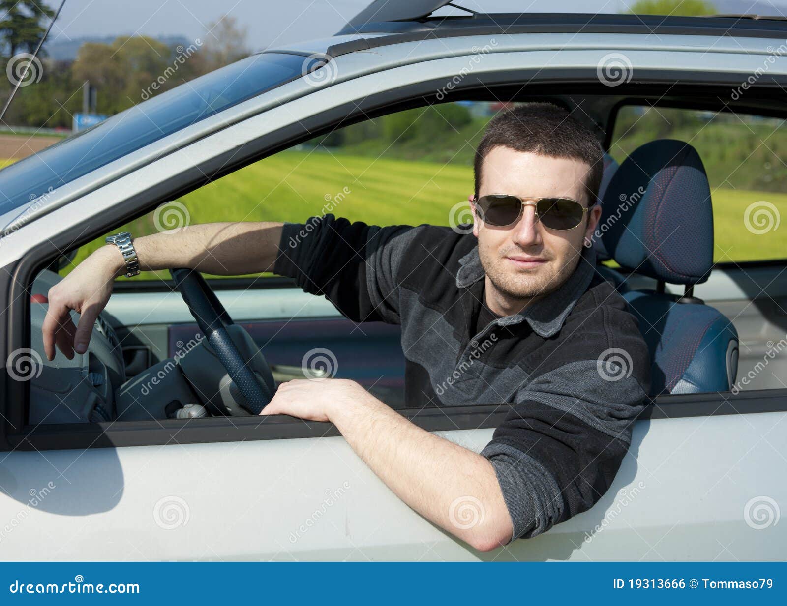Man Driving Royalty Free Stock Image - Image: 19313666
