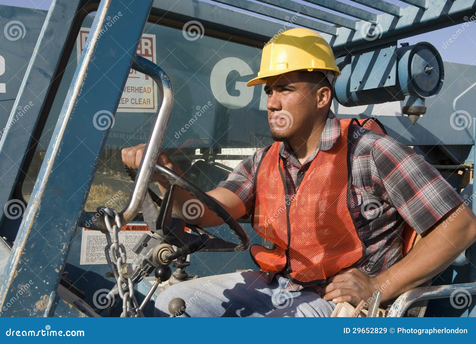 Man Driving Bulldozer stock image. Image of vehicle, industrial - 29652829