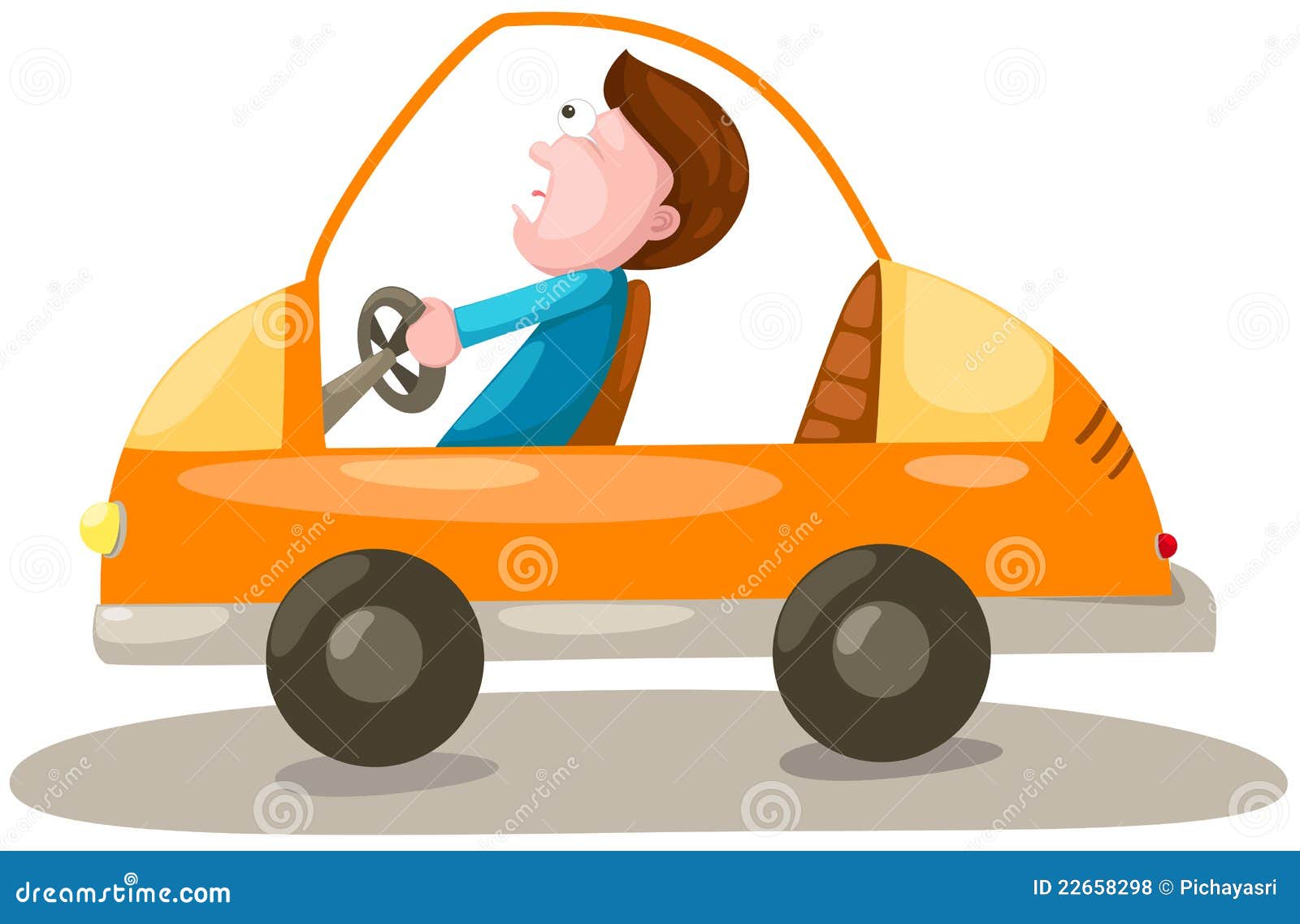 Man driving a car stock vector. Illustration of person - 22658298
