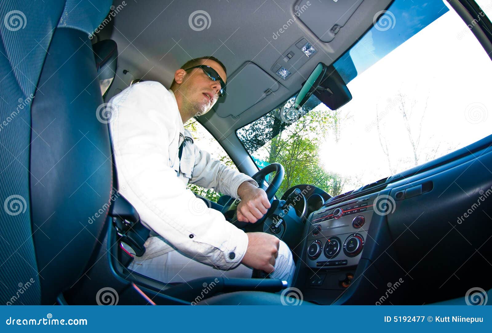 Man driving a car stock image. Image of sits, twenties - 5192477