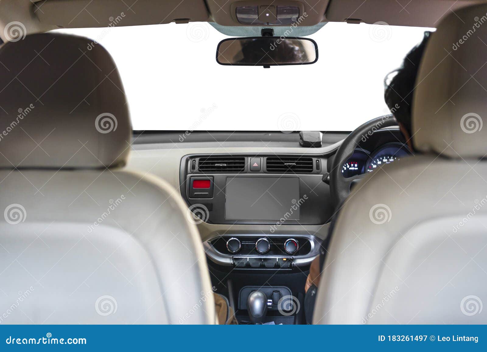 Man Driving Car with Dashboard Display Stock Image - Image of panel ...
