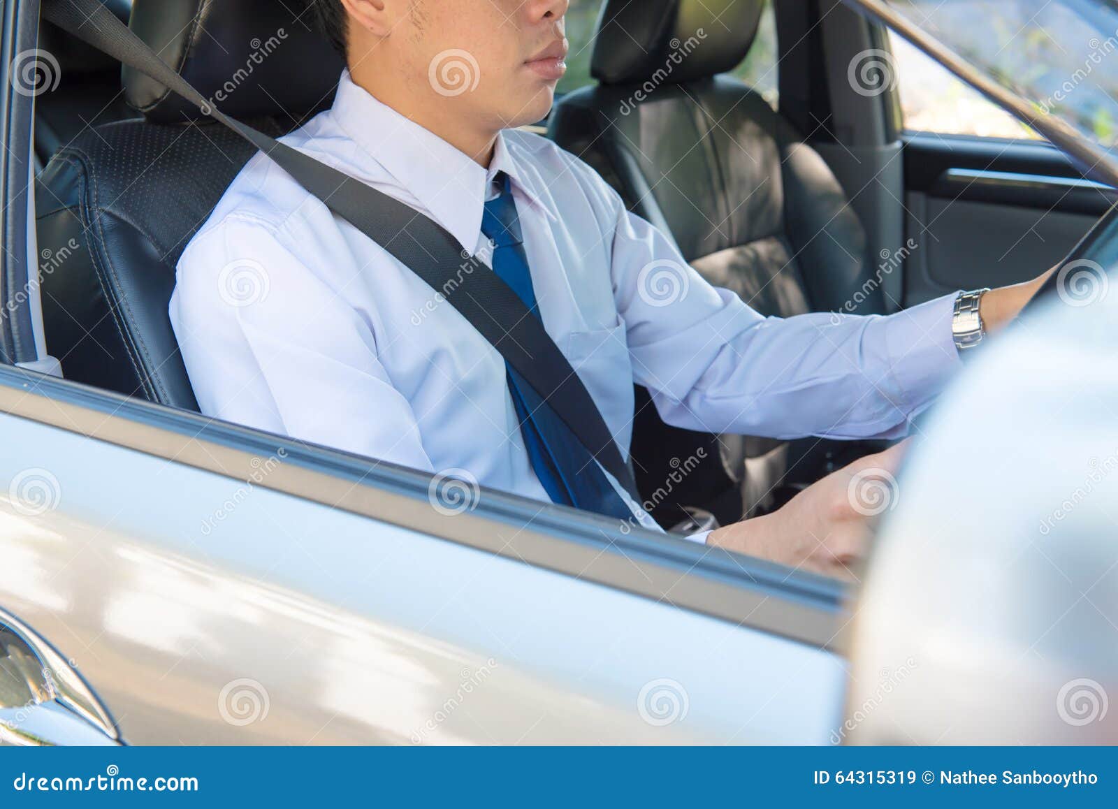 Man Driving a Car and Looking at Watch Stock Image - Image of lifestyle ...