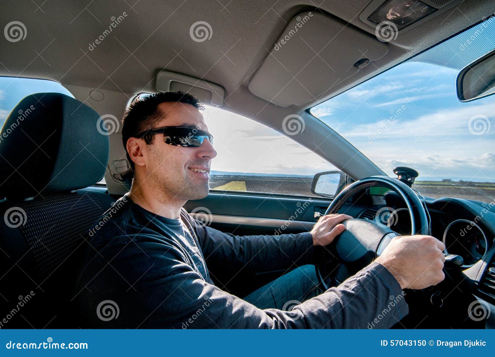 Man driving a car stock photo. Image of trip, dealer - 57043150