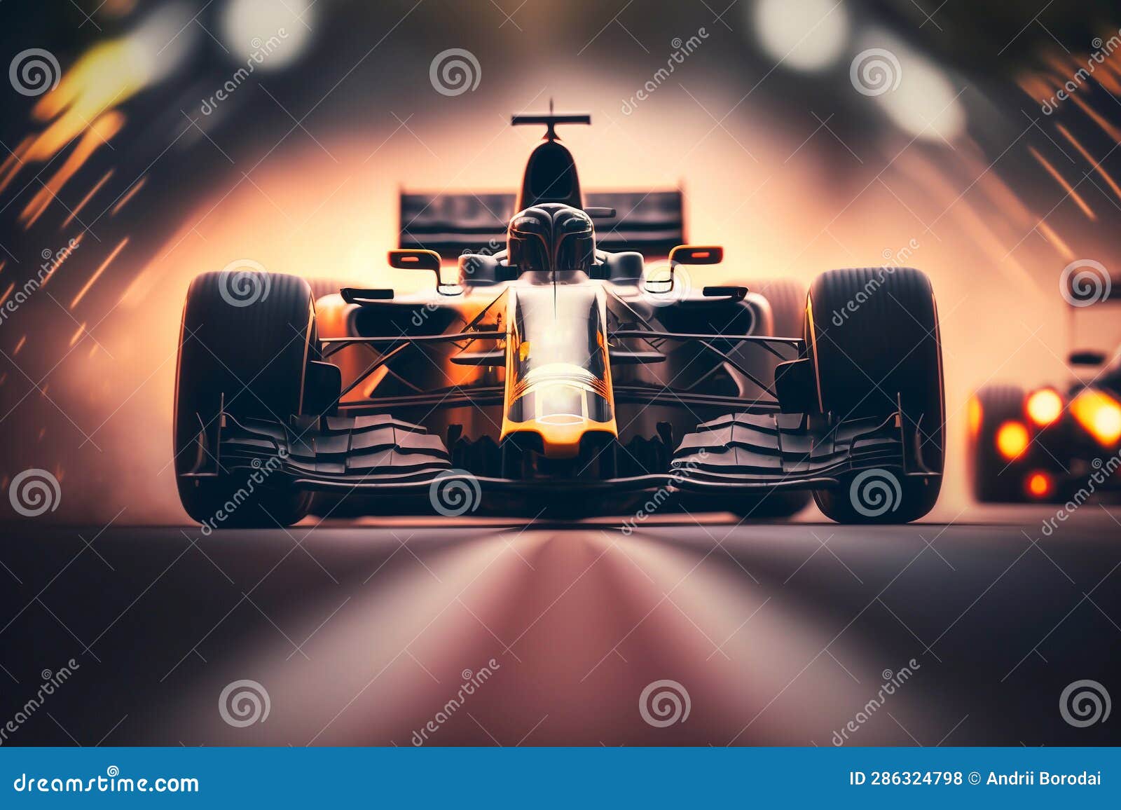 Man Driving Formula 1 Race Car. Generative AI. Stock Illustration ...