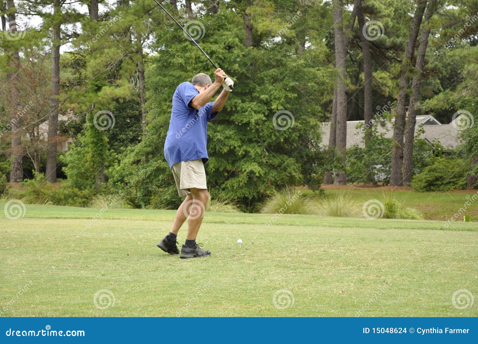 Man driving a golf ball stock photo. Image of iron, recreation - 15048624