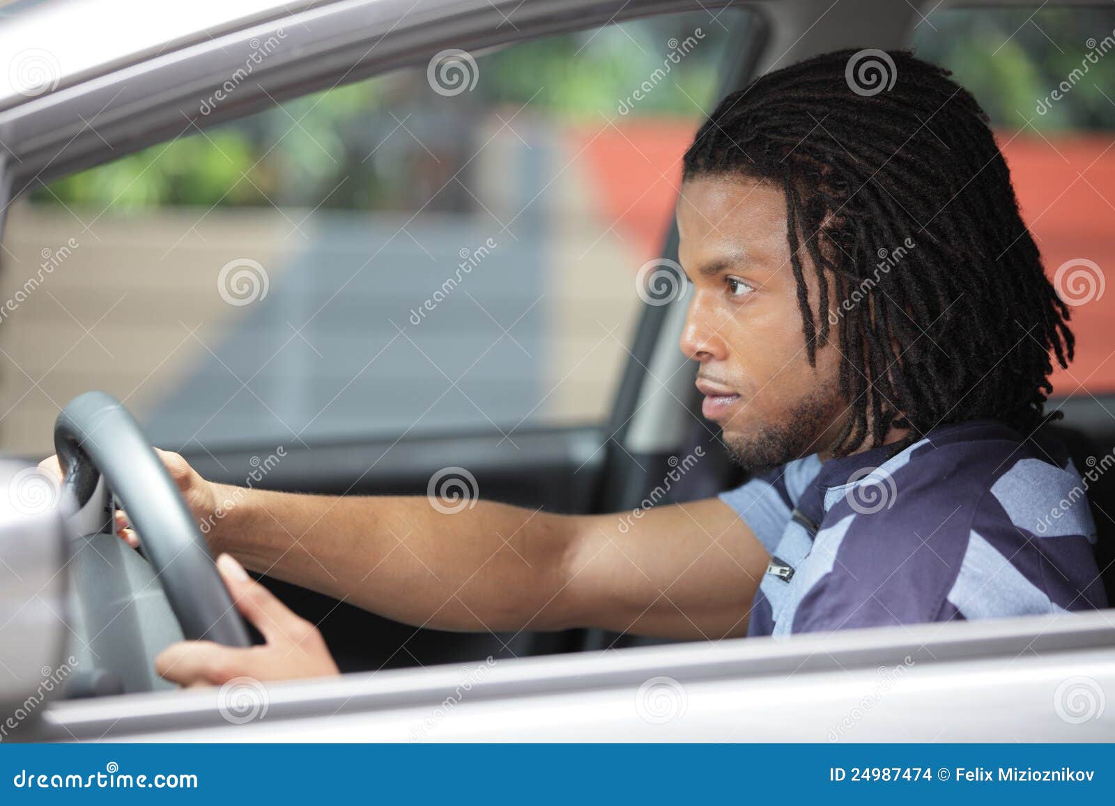 Man driving his car stock photo. Image of vehicle, motion - 24987474