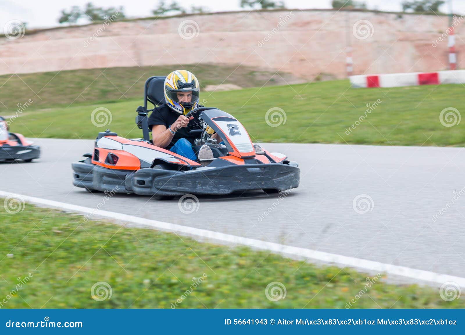 Man driving a Kart stock image. Image of extreme, drive - 56641943