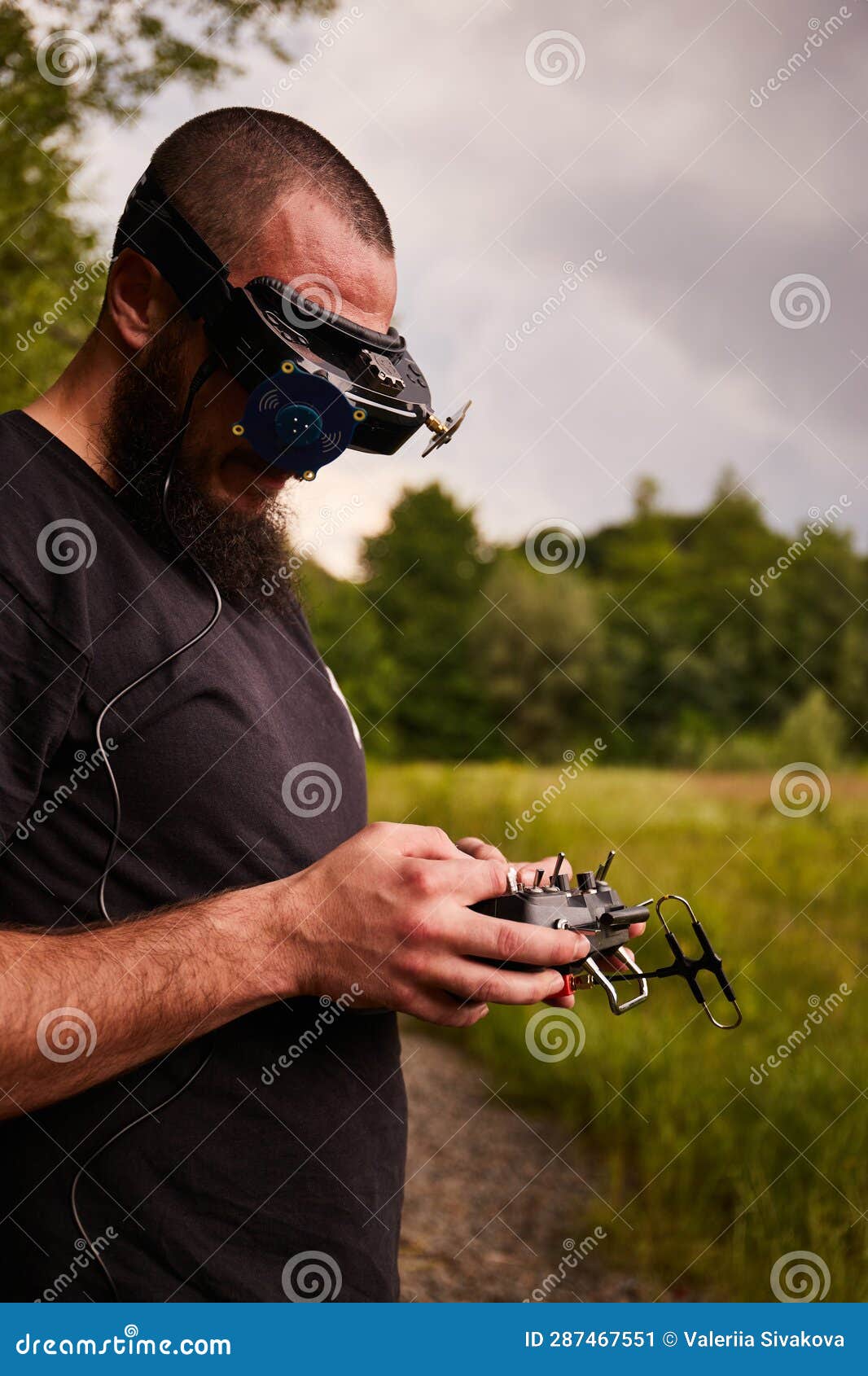 Man Drone Pilot with Fpv Drone Stock Image - Image of technology ...