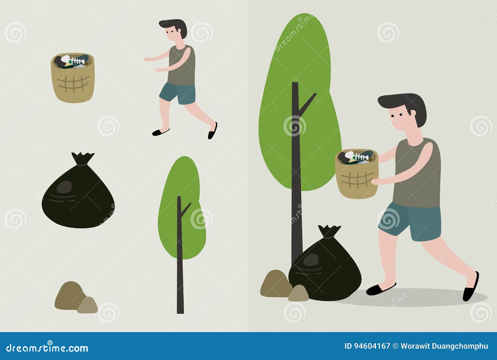 Big Dump Of Garbage And Waste Cartoon Vector | CartoonDealer.com #230087279