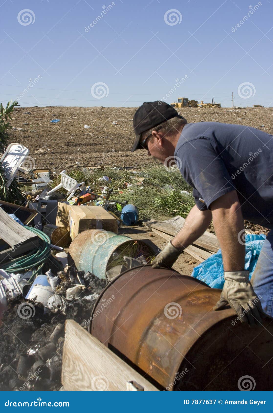 Man dumping trash stock image. Image of compacting, empty - 7877637