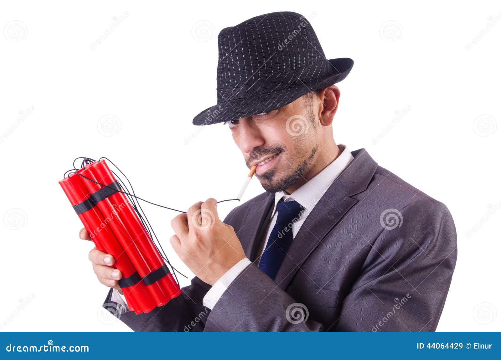Man with dynamite stick stock image. Image of frustrated - 44064429