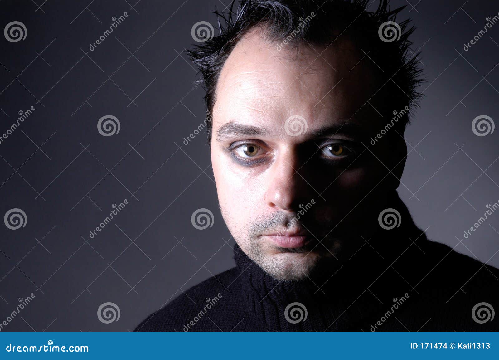 Man: earnest stock photo. Image of black, copyspace, male - 171474