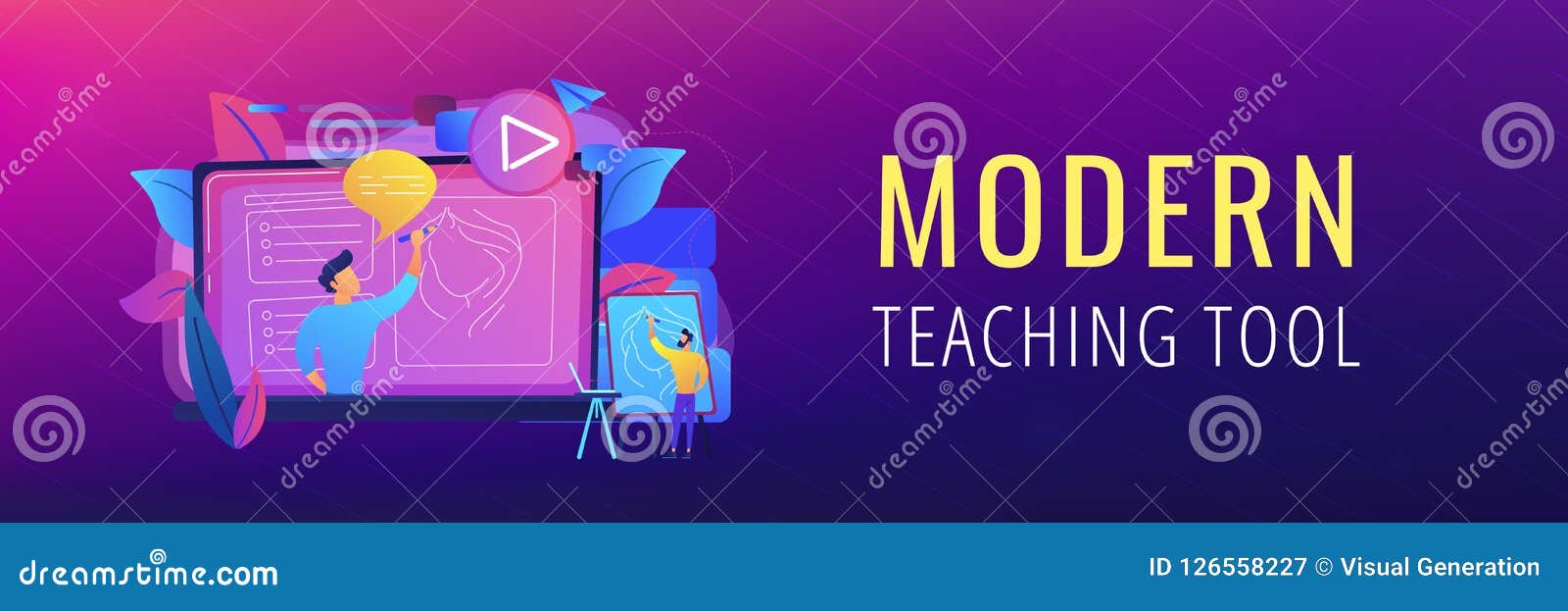 How-to Videos Header or Footer Banner. Stock Vector - Illustration of ...