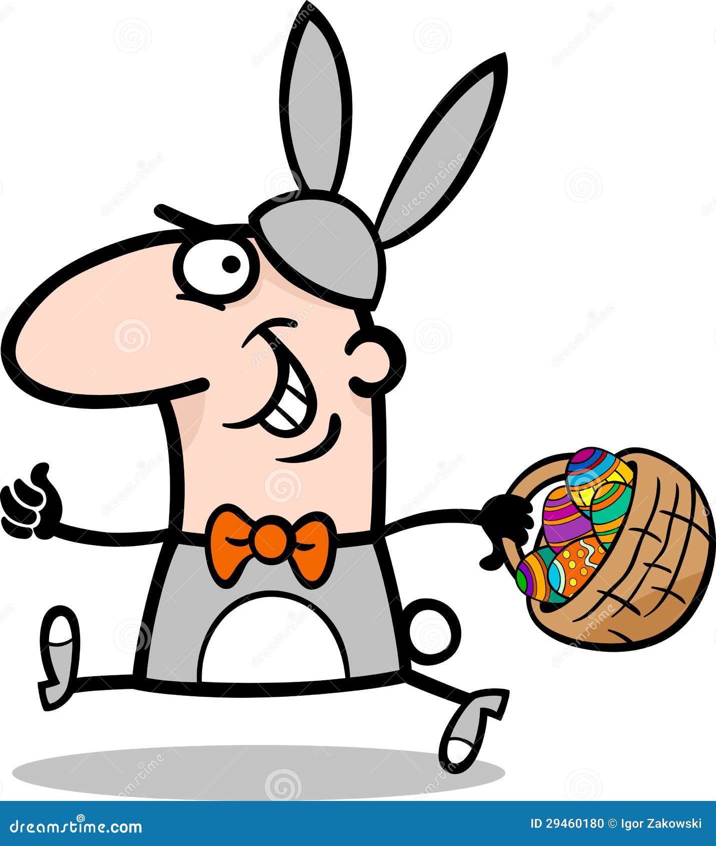 Man in Easter Bunny Costume Cartoon Stock Vector - Illustration of idea ...