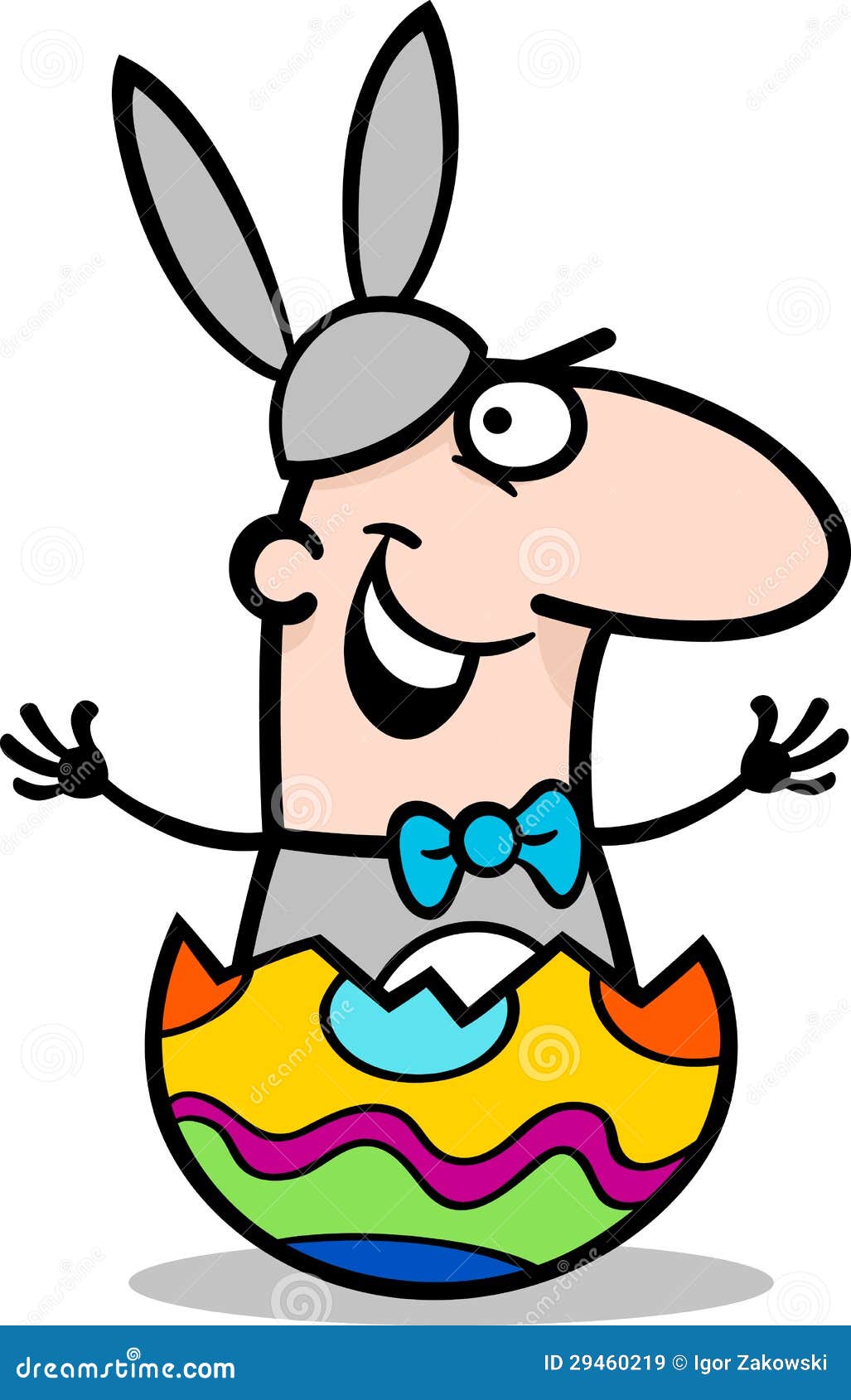 Man in Easter Bunny Costume Cartoon Stock Vector - Illustration of ...