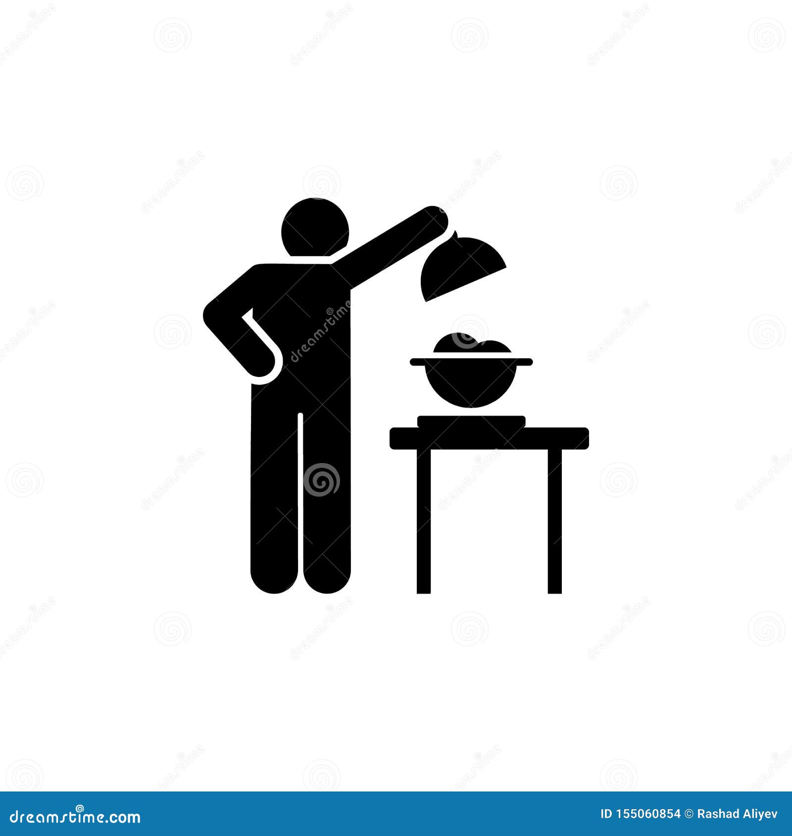 Man, Eat, Cook, Kitchen Icon. Element of daily Routine Icon Stock ...