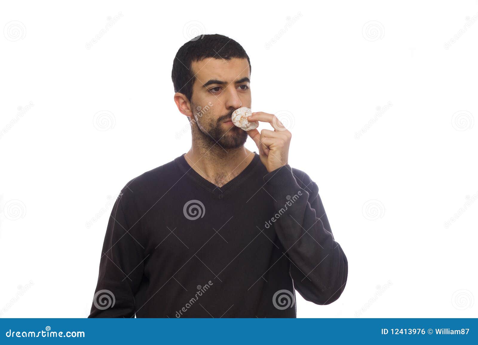 Man eating stock photo. Image of sweet, white, nutrition - 12413976