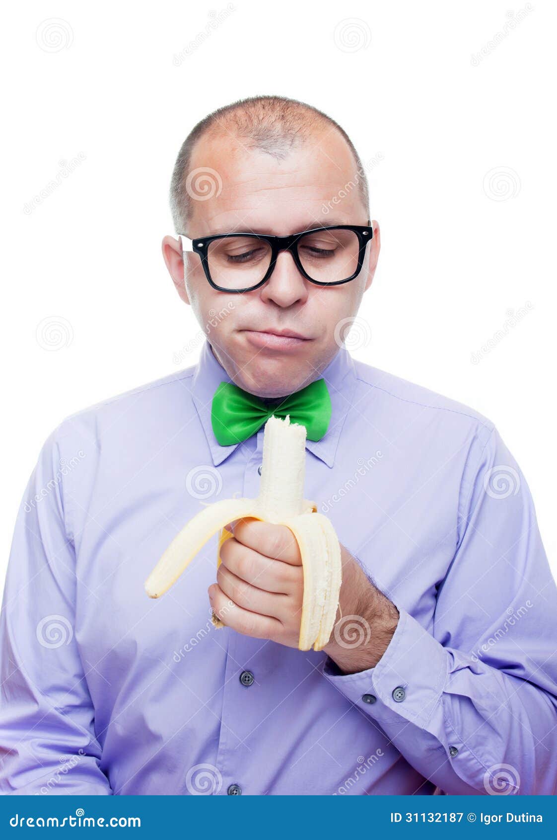 Man eating banana stock image. Image of caucasian, vertical - 31132187