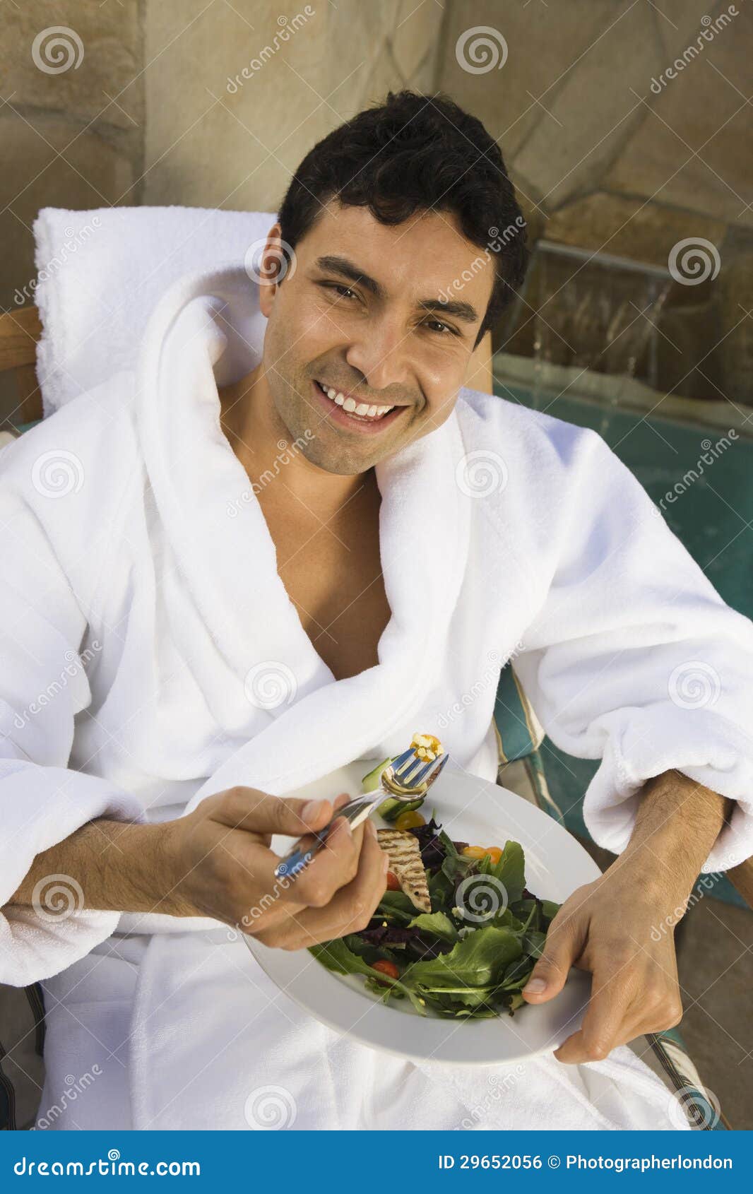 Man Eating Healthy Food stock photo. Image of adult, leisure - 29652056