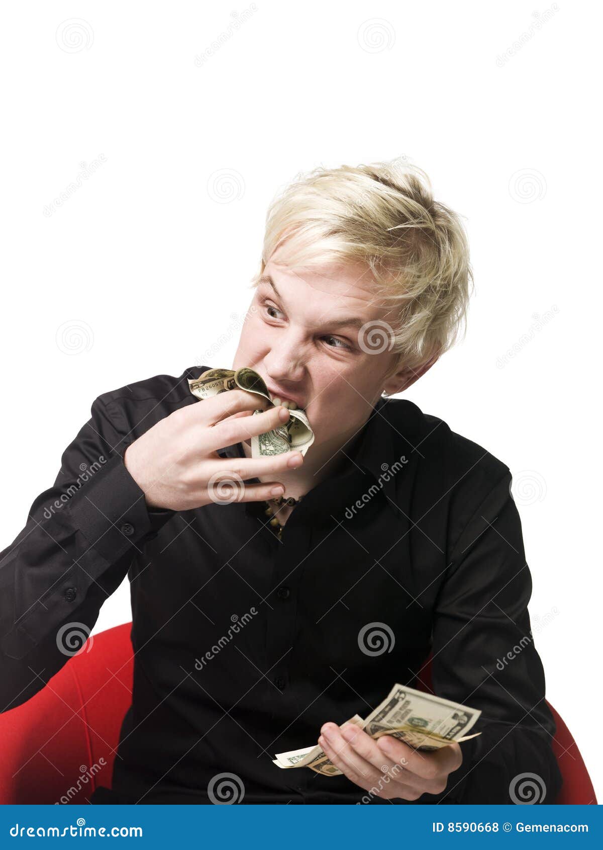 Man eating money stock photo. Image of male, america, white - 8590668