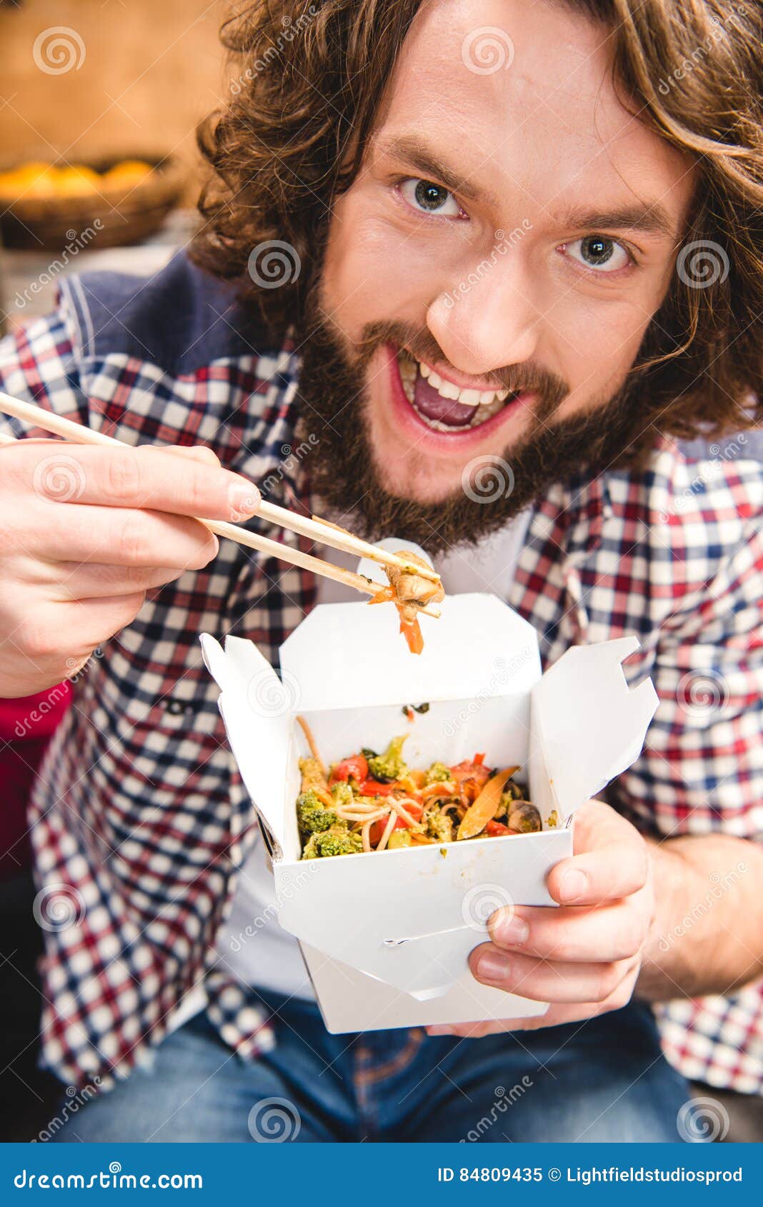 Man eating noodles stock image. Image of beverage, alcohol - 84809435