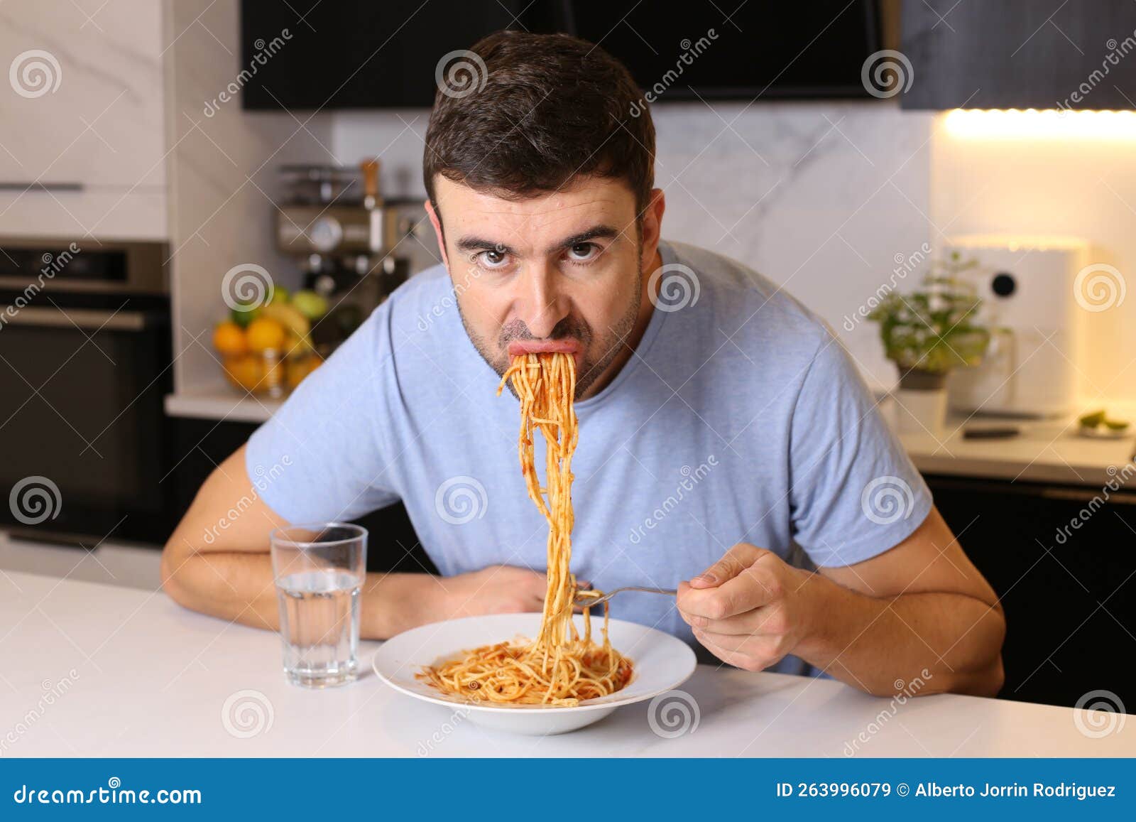 Man Eating Pasta with Bad Manners Stock Image - Image of idiot, dirty ... Man Eating Pasta with Bad Manners Stock Image - Image of idiot, dirty ...