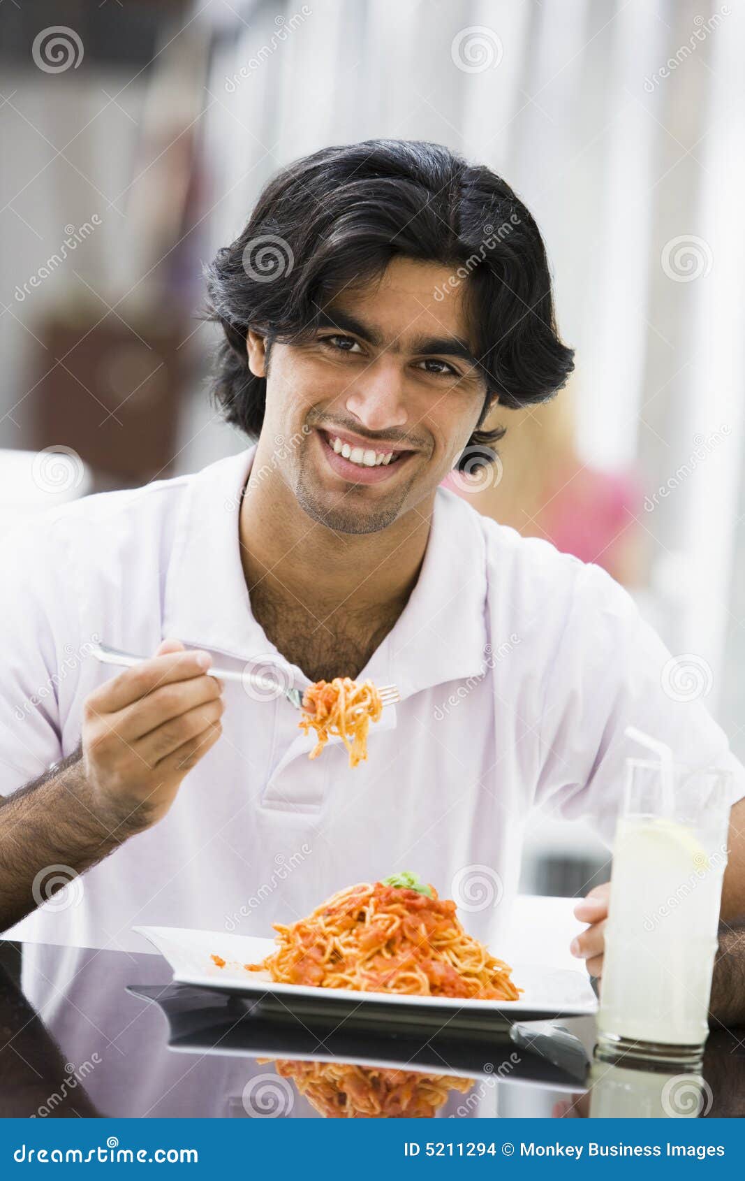 Eating A Plate Of Spaghetti Stock Photography | CartoonDealer.com #10179152
