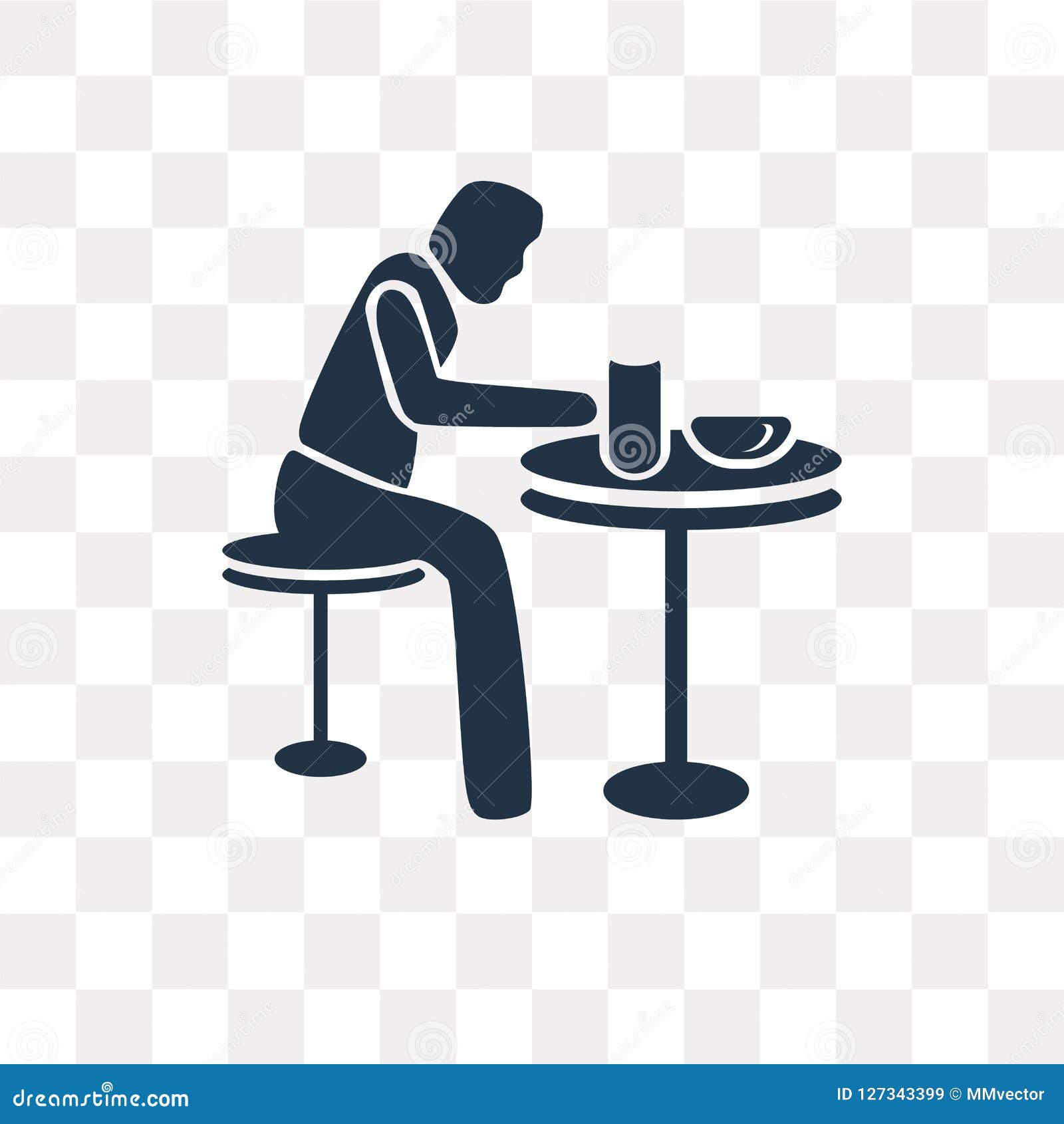 Man Eating Vector Icon Isolated On Transparent Background, Man E ...