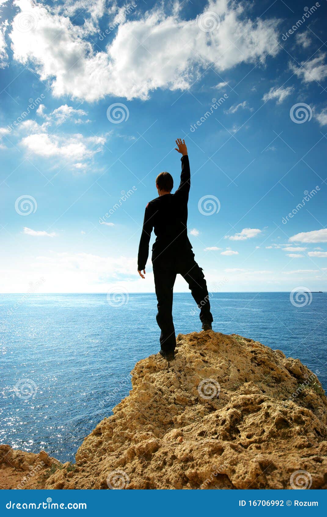 Man on the edge stock photo. Image of rock, peak, stone - 16706992