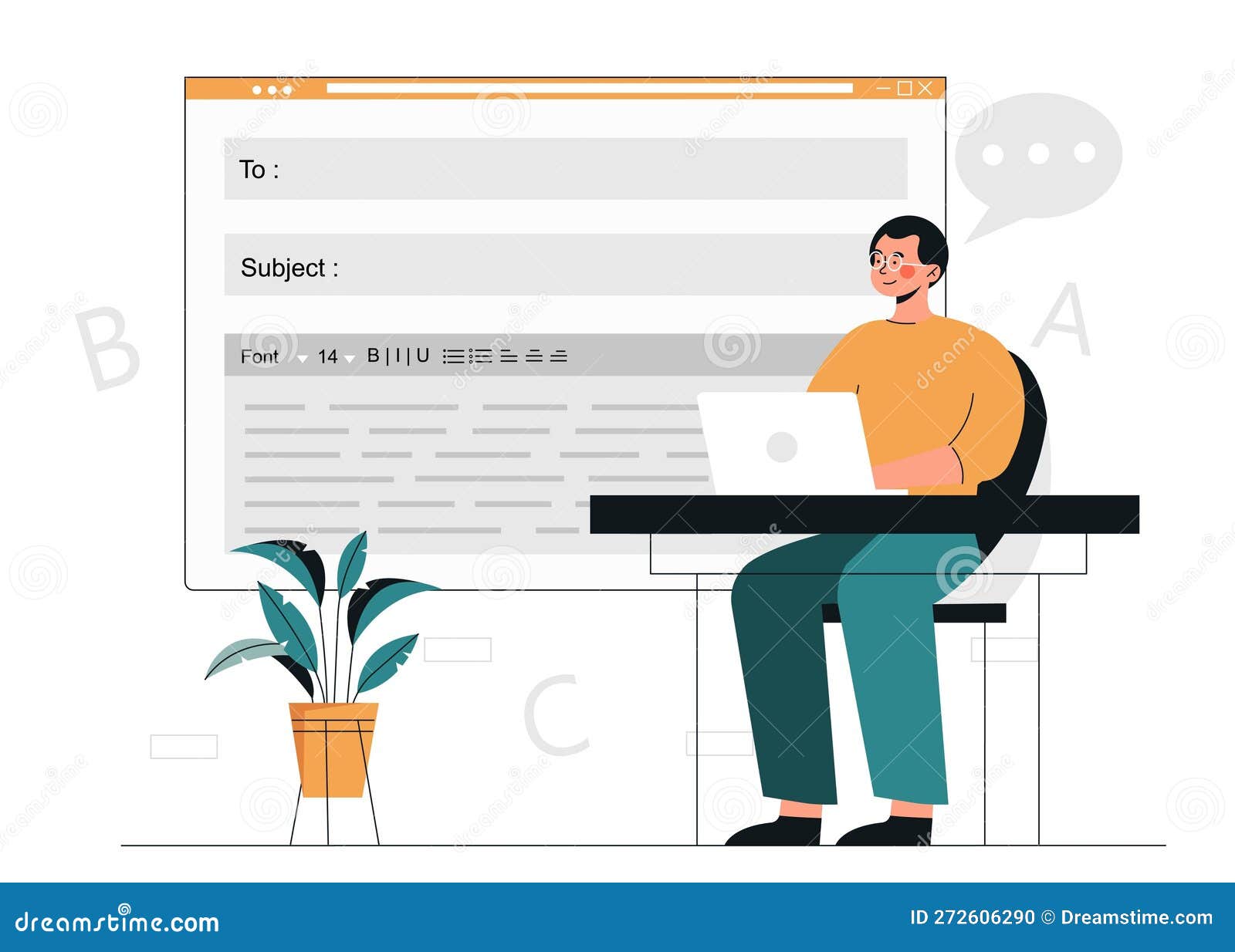 Man editing text stock vector. Illustration of document - 272606290