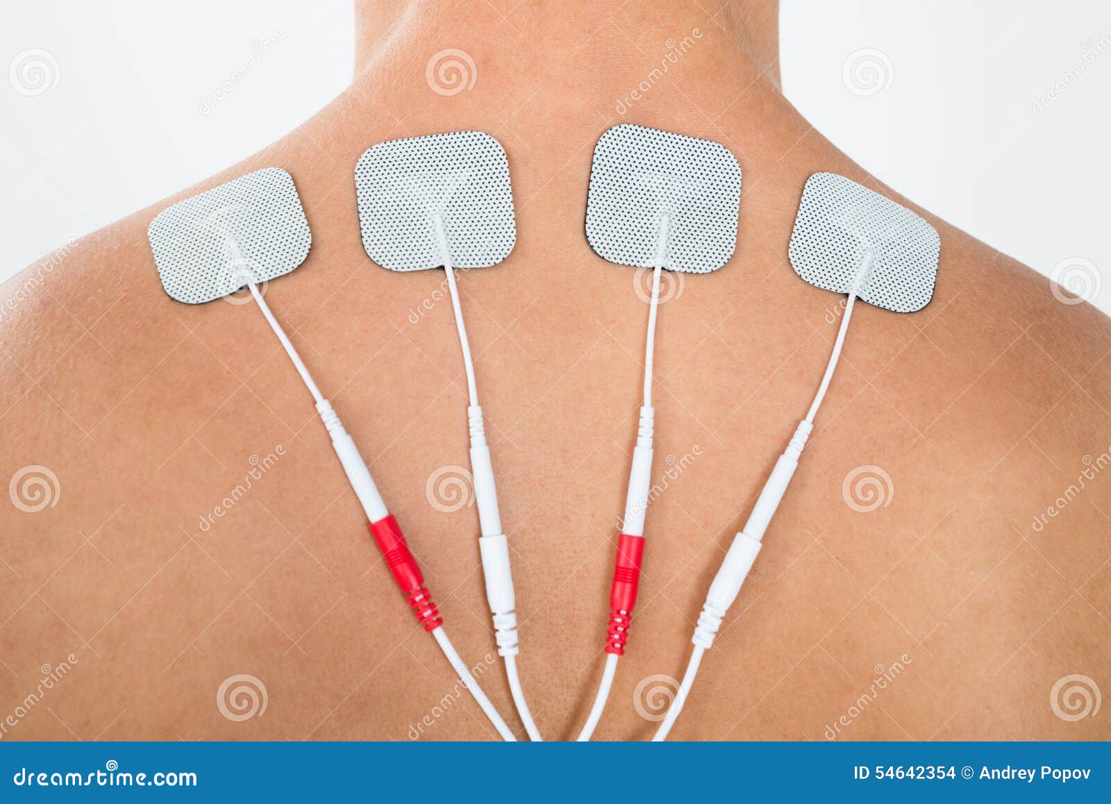 Man with Electrodes on His Back Stock Photo - Image of care, exercise ...