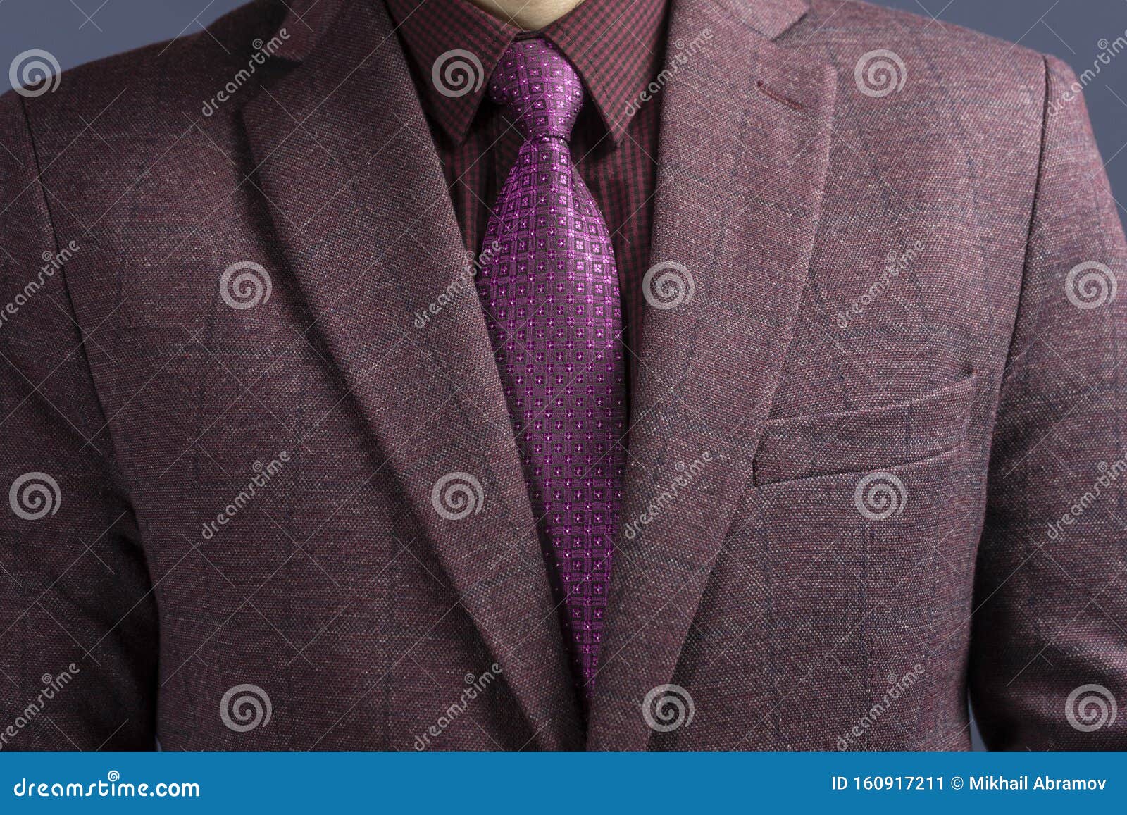 Man in Elegant Custom Tailored Expensive Suit. Close Up. Stock Image ...