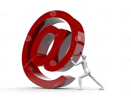 Man and email sign stock illustration. Illustration of email - 3442131