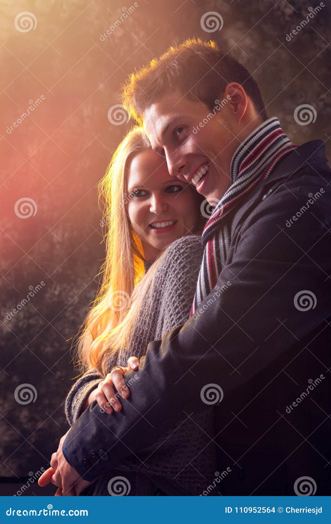 Cute Girlfriend Girls In Red Berets And Light Sweaters Make A Selfie On ...