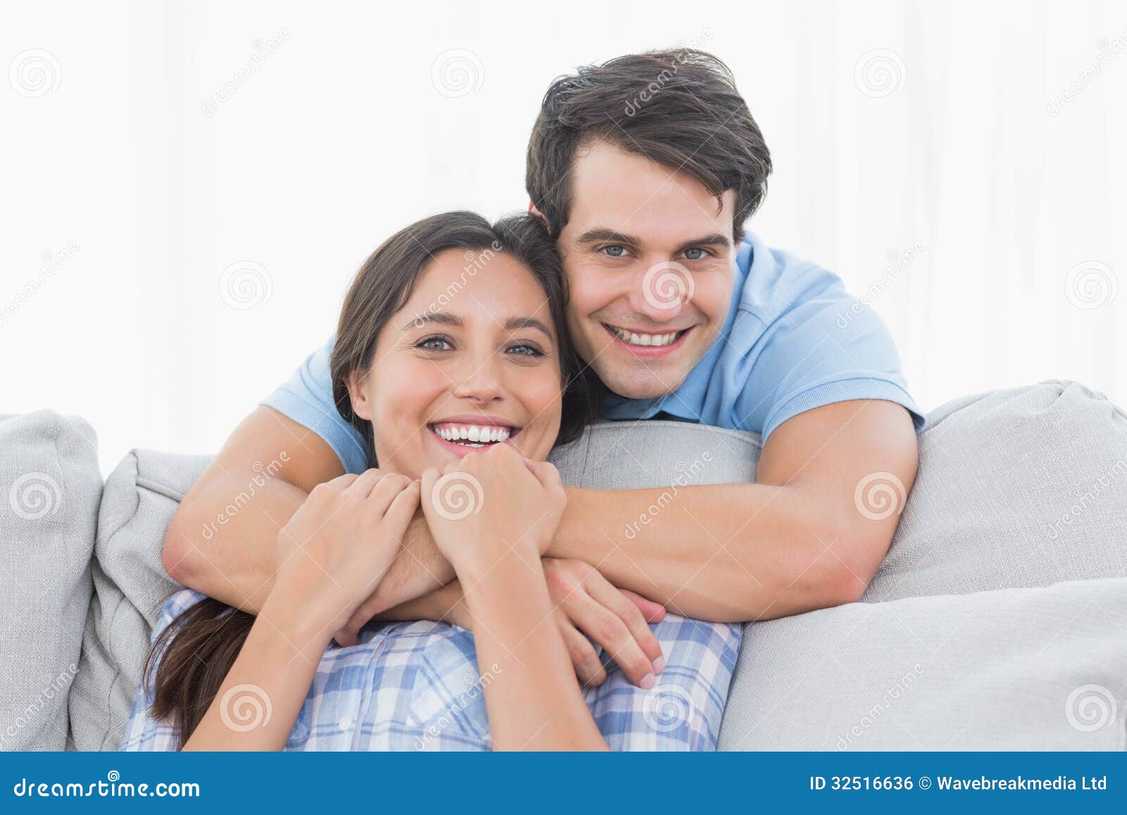 Man embracing his partner stock photo. Image of brunette - 32516636
