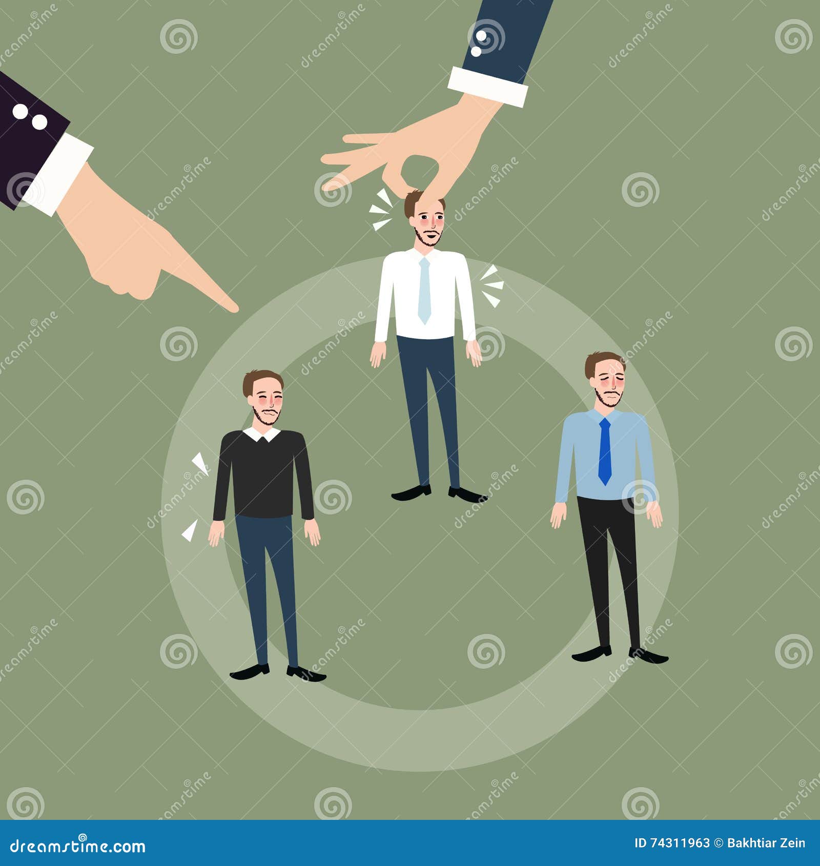 Man Employee Hand Pick Replacing Position Rolling Rotation Mutation ...