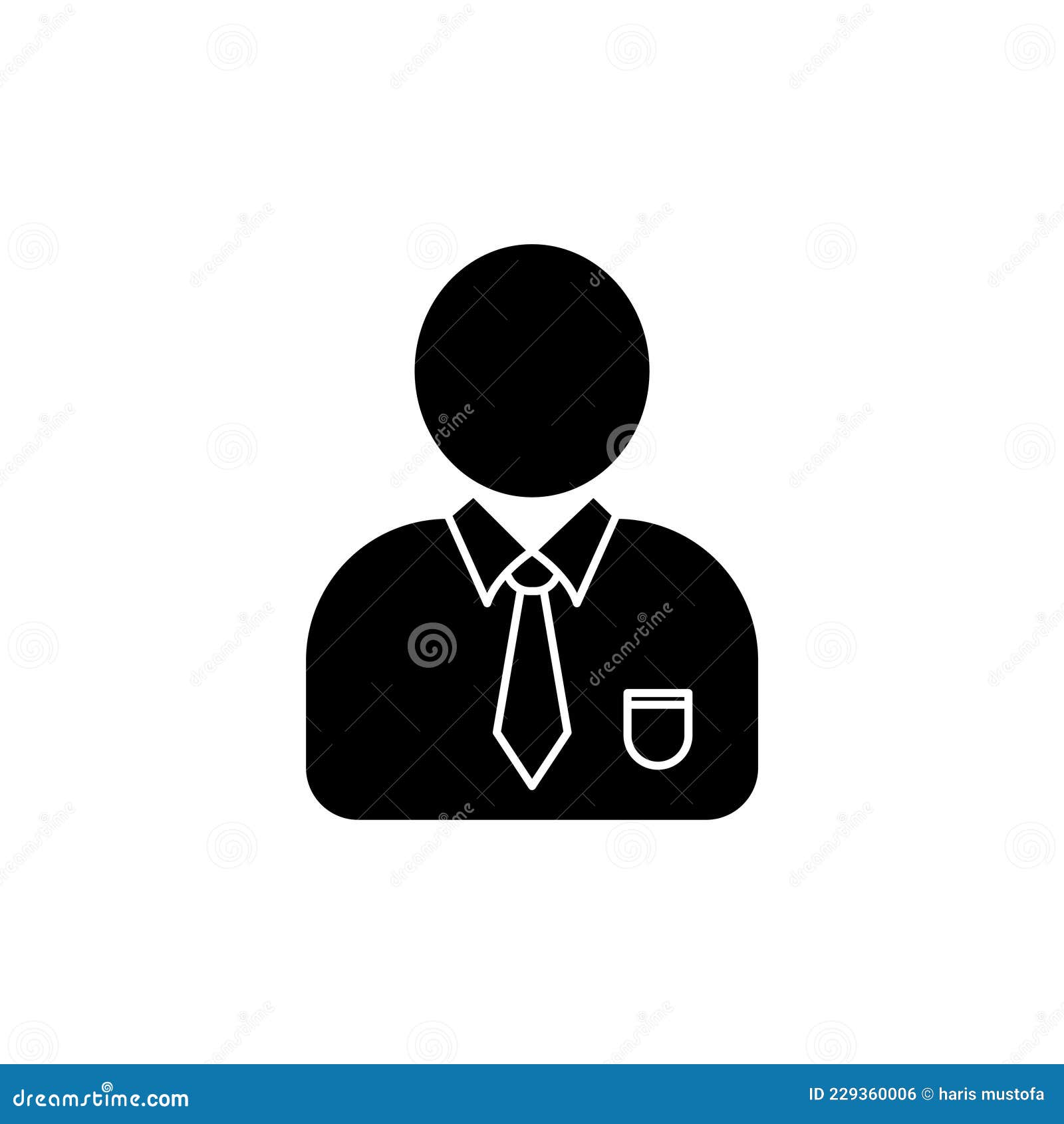 Man Employee Icon Design Template Isolated Stock Vector - Illustration ...
