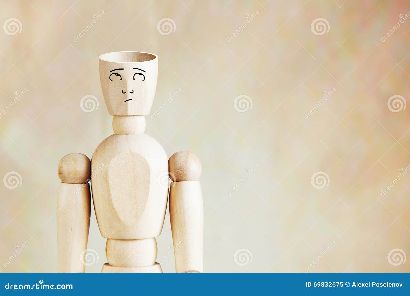 Man with an empty head stock image. Image of human, cranium - 69832675