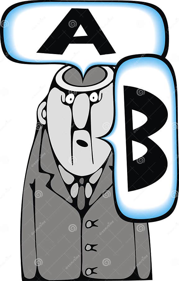 Man with empty head stock vector. Illustration of worker - 34646396