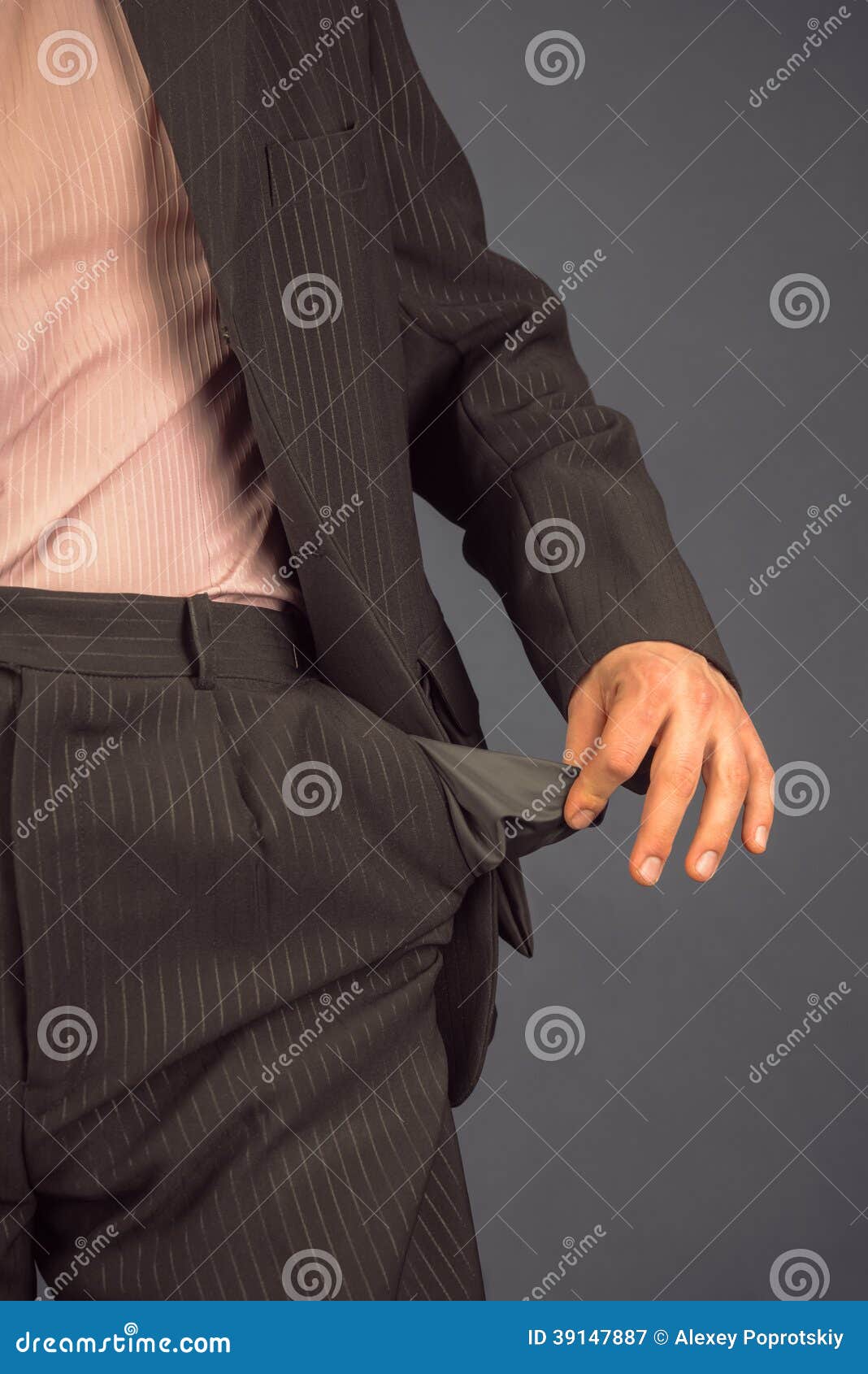 Man with Empty Pocket of Trousers Stock Image - Image of empty, concept ...