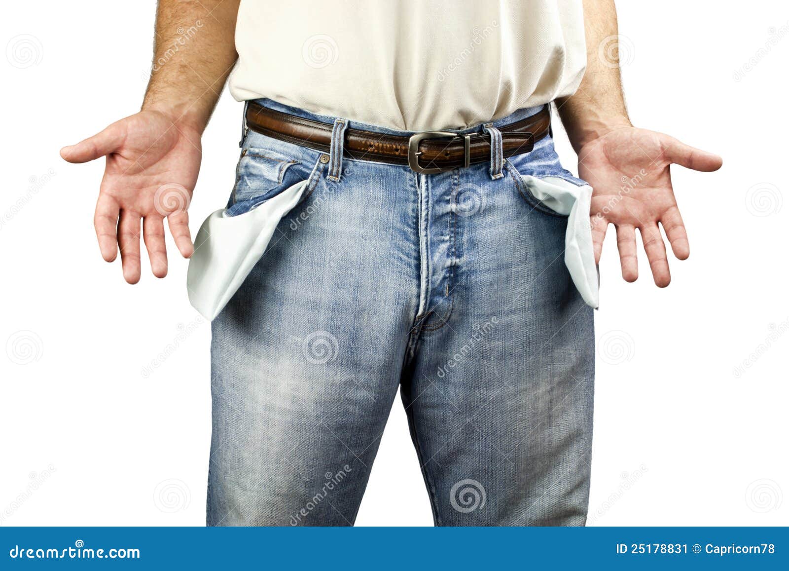 Man with empty pockets stock image. Image of business - 25178831