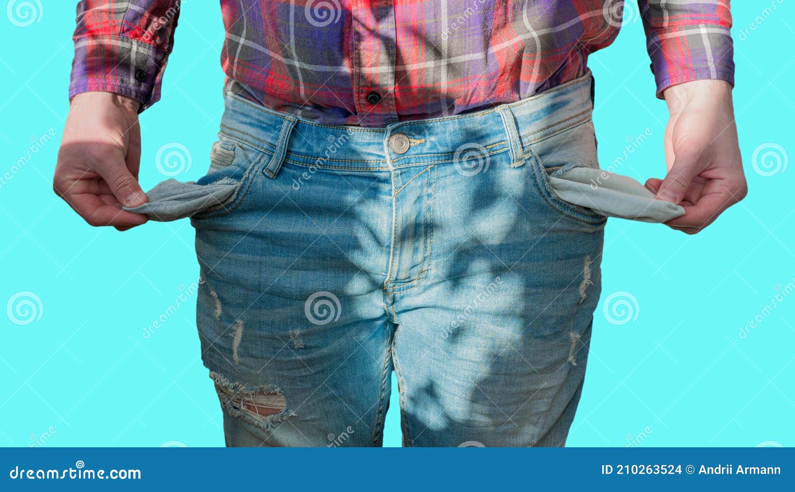 A Man with Empty Pockets, a Man without Money, a Young Guy in Denim ...