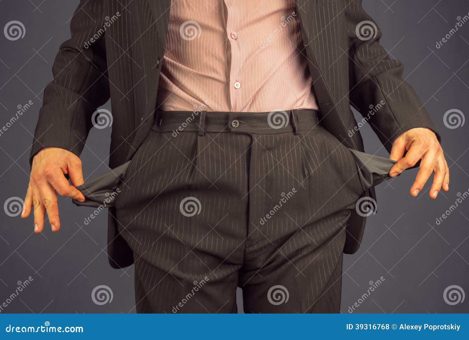 Man with empty pockets stock photo. Image of trousers - 39316768