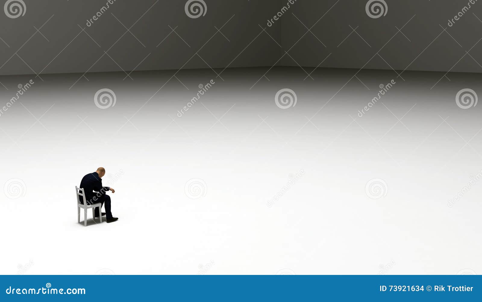 Man empty room stock illustration. Illustration of desolation - 73921634