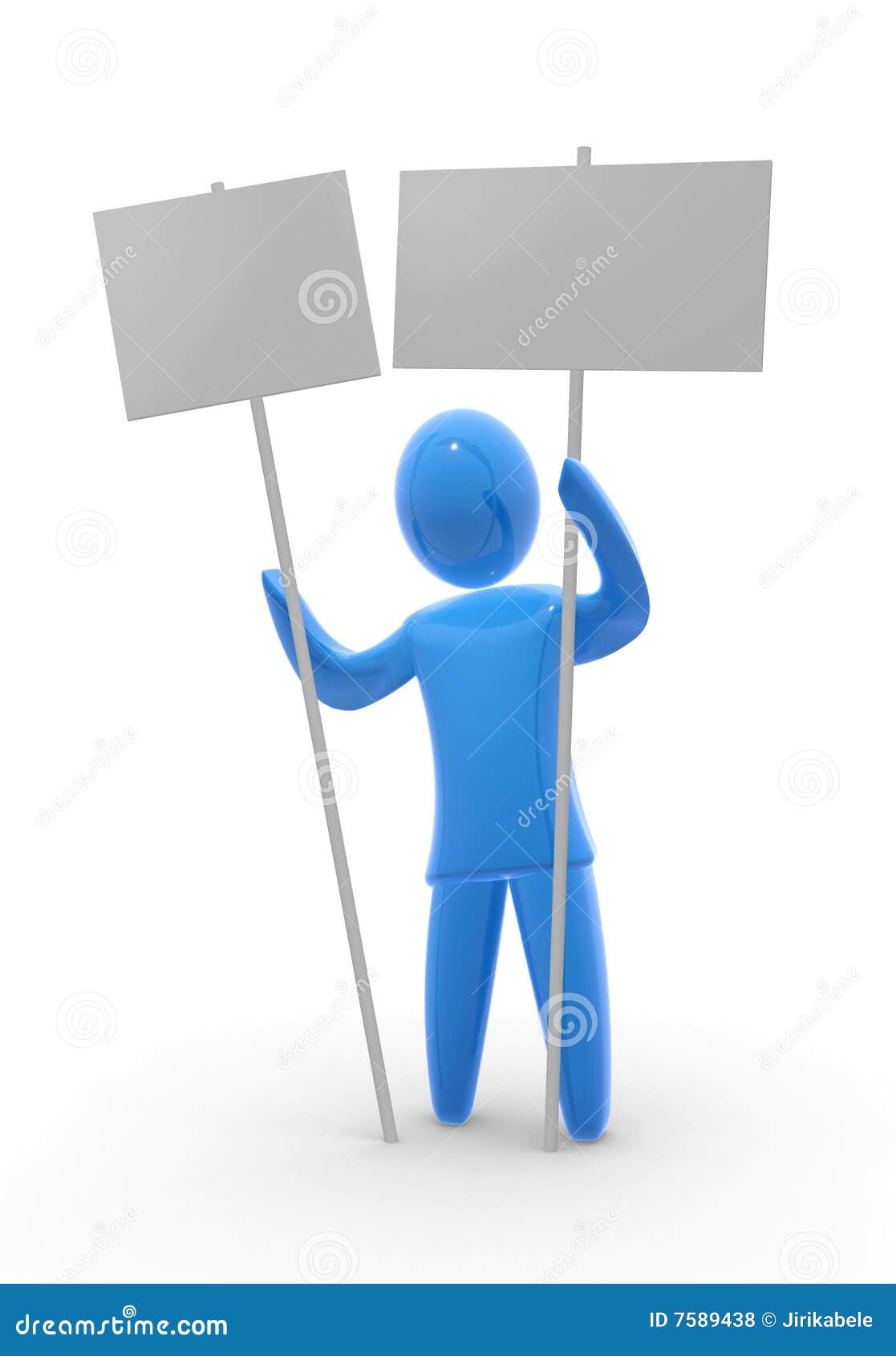 MAN with an EMPTY SIGN stock illustration. Illustration of display ...