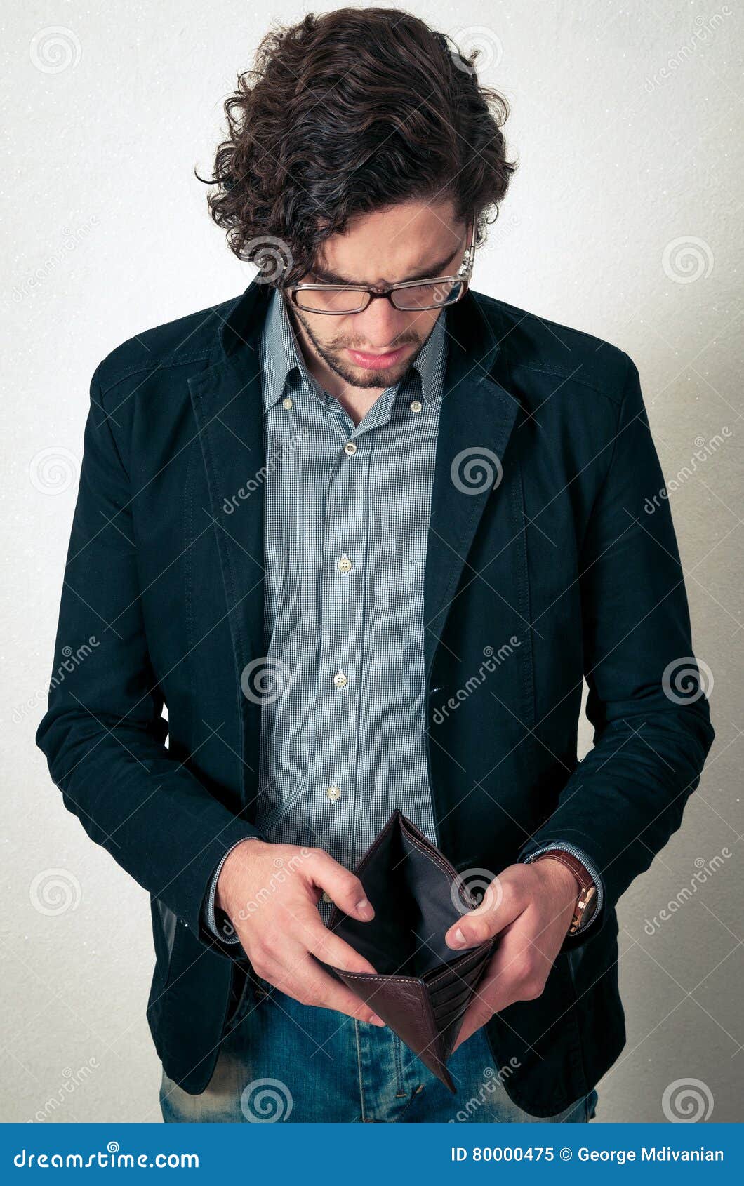 Man with empty wallet stock image. Image of problem, male - 80000475