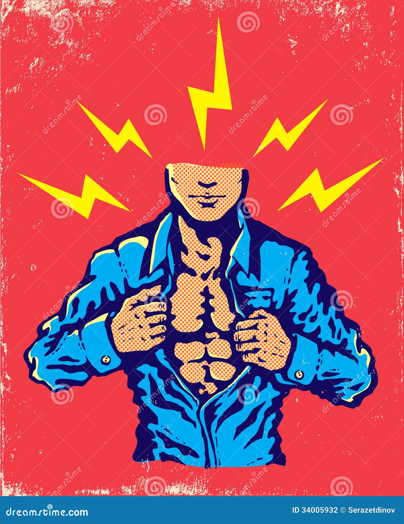 Man and Energy stock vector. Illustration of energy, muscular - 34005932