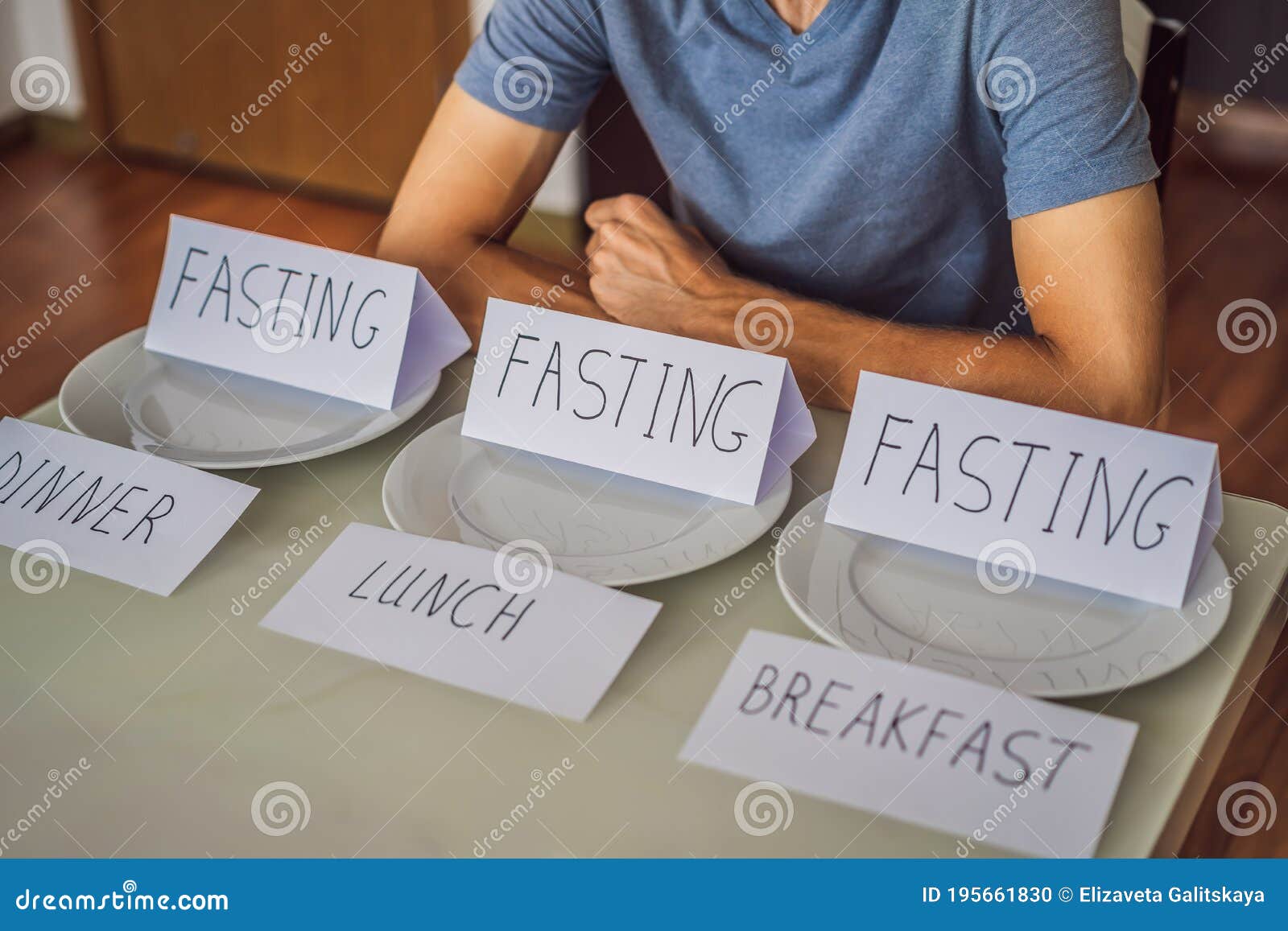 The Man is Engaged in Intermittent Fasting for Health. Stock Photo ...
